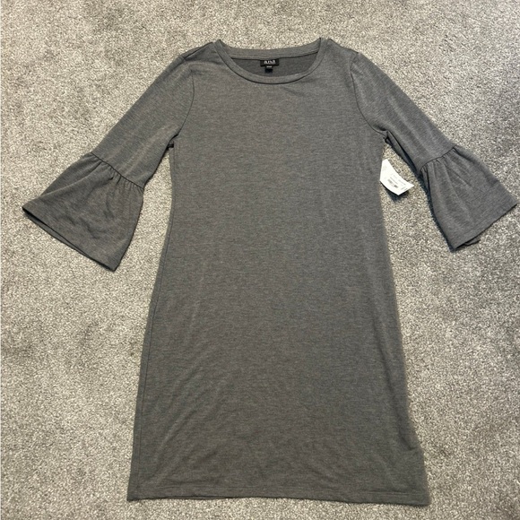 a.n.a | Dresses | Ana Charcoal Long Sleeve Dress | Poshmark